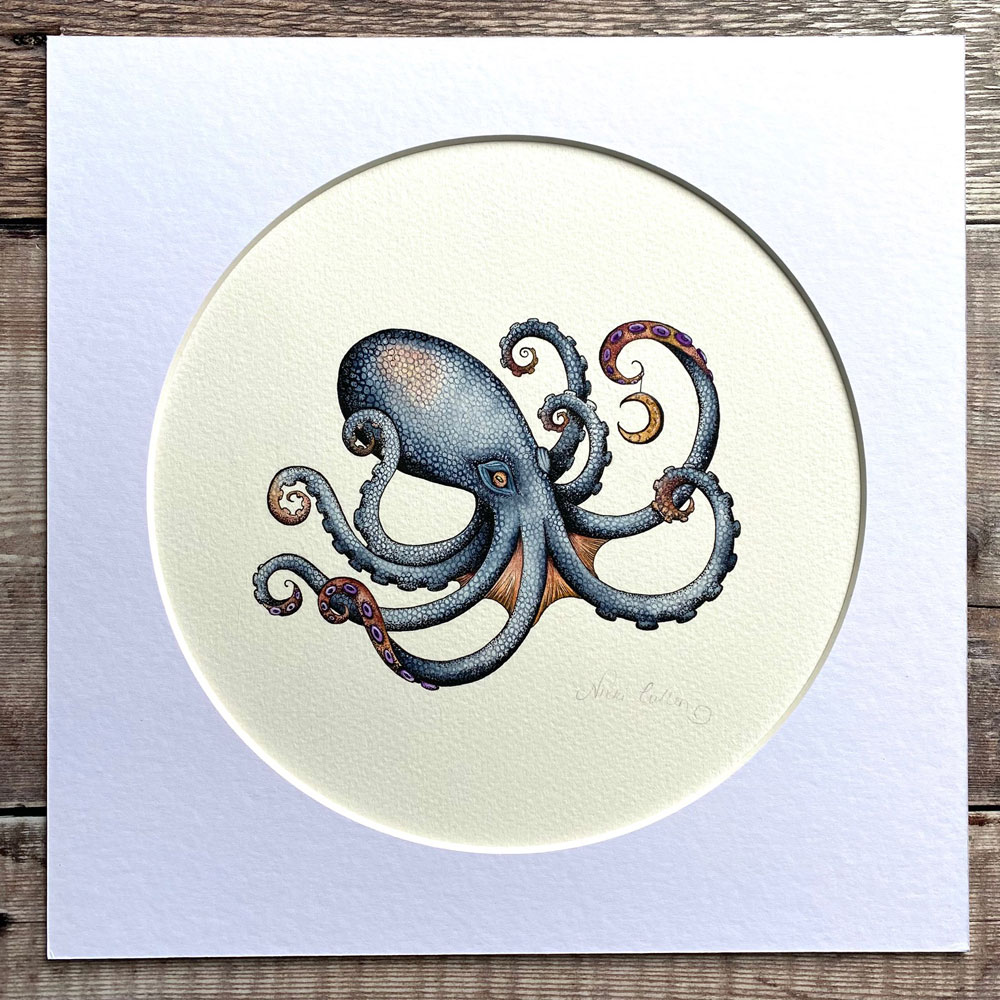 Celestial Octopus Original artwork - Just us Merfolk