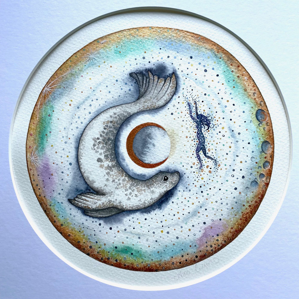 Selkie Transformation Original Artwork - Just us Merfolk