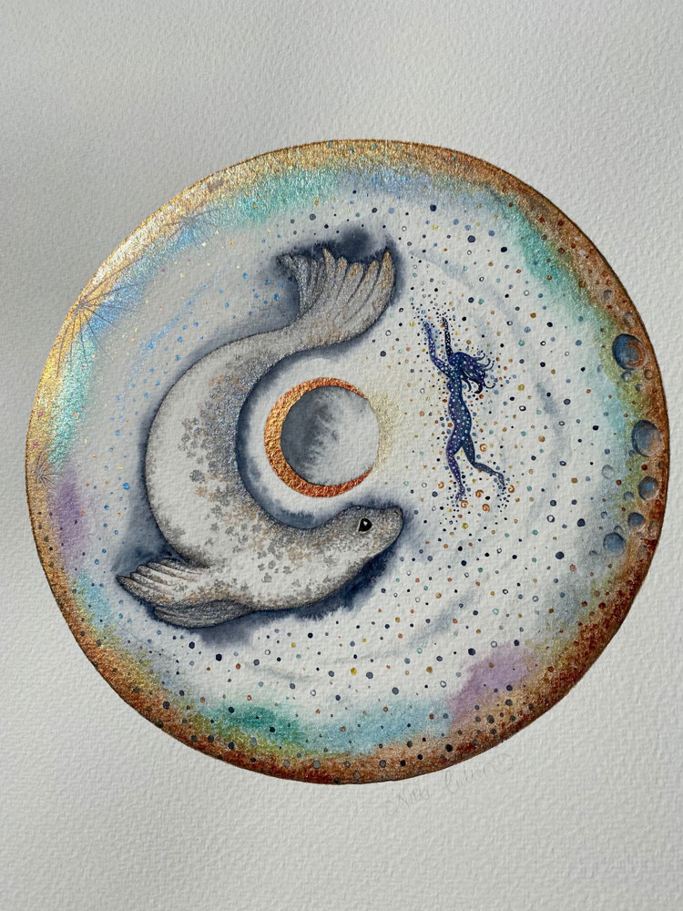 Selkie Transformation Original Artwork - Just us Merfolk