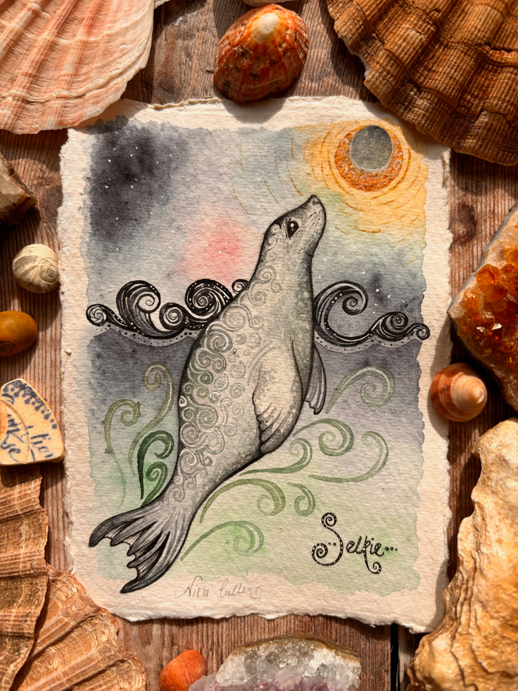 The Selkie Original Artwork A6 - Just us Merfolk